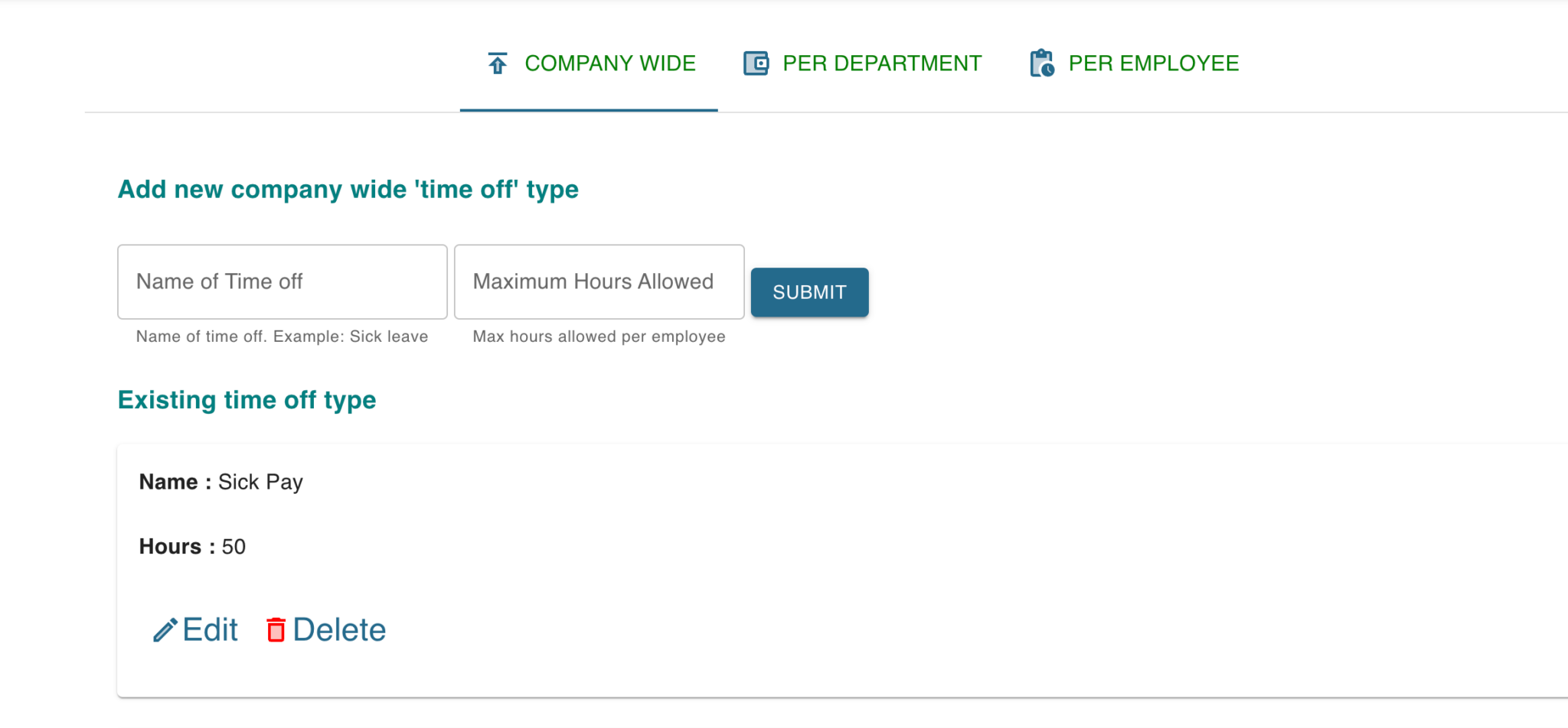 How to setup different types of “time off” – Worktrim