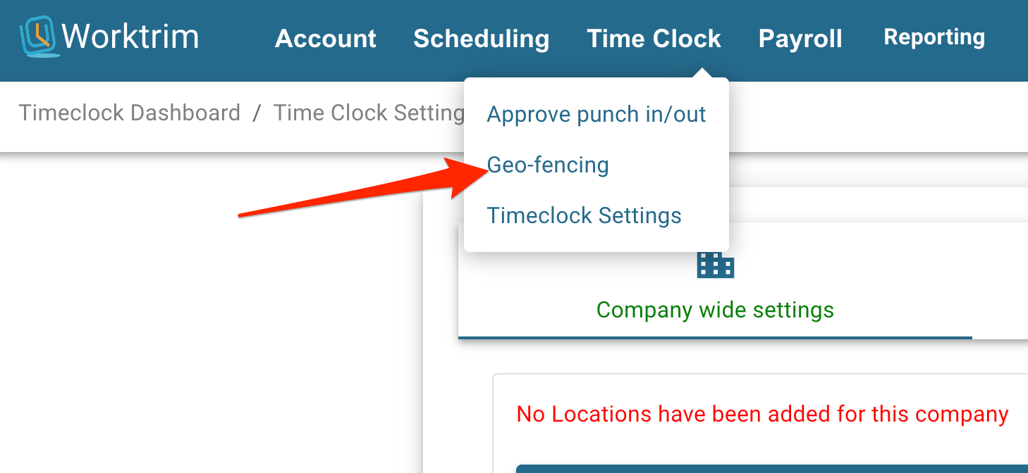 How to enable Geo-fencing(GPS based clock-in) – Worktrim
